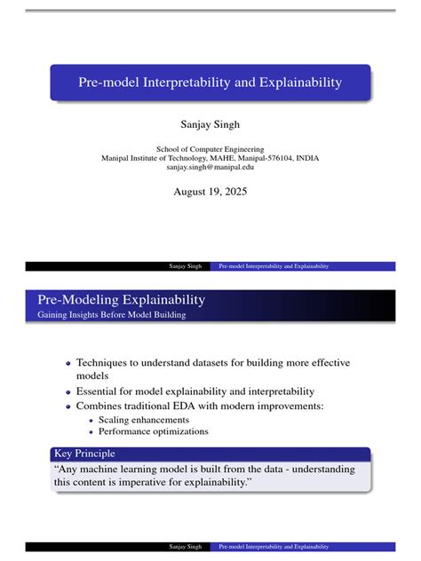 Pre Model Interpretability Techniques Pdf Skewness Statistical Theory