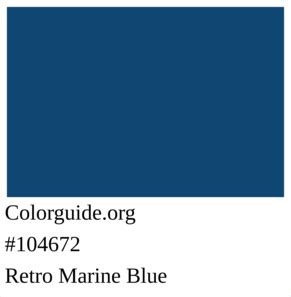 Retro Marine Blue Color Specification