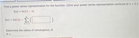 Solved Find A Power Series Representation For The Function