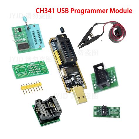 Ch341a Ch341b 24 25 Series Eeprom Flash Bios Usb Programmer Module Soic8 Sop8 Test Clip Forpng