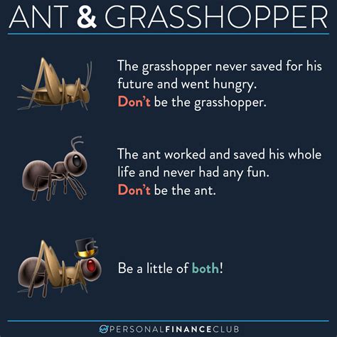 The Ant And The Grasshopper Personal Finance Version Personal