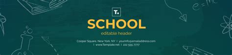 Free School Editable Header Template To Edit Online