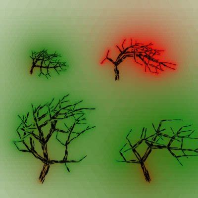 The Color Influence Of The Entire Tree Can Also Be Adjusted The Bottomright Tree Has A Much