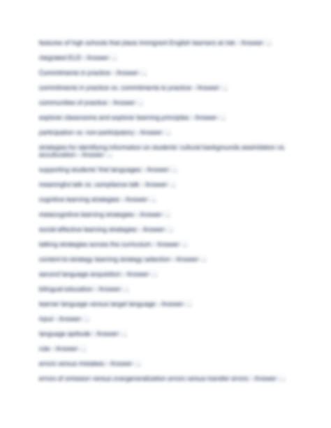 Solution Tesol Final Exam With Complete Solutions Studypool
