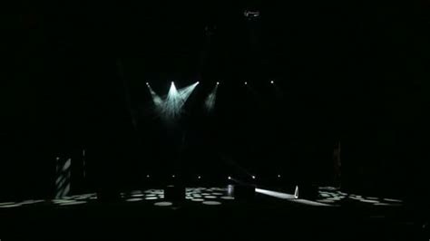 Stage Lights Several Projectors Dark Stage Stock Footage Video 100