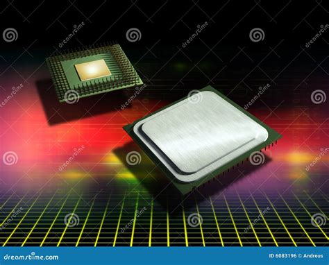 Computer Processor Stock Illustration Illustration Of Dual