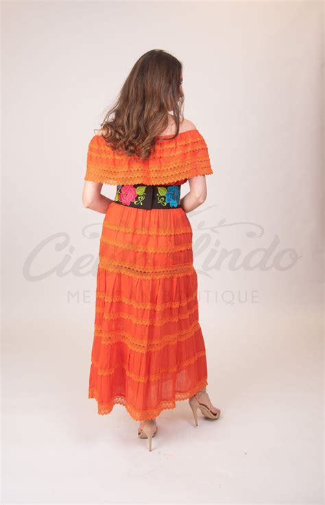 Adalia Maxi Dress Orange Cielito Lindo