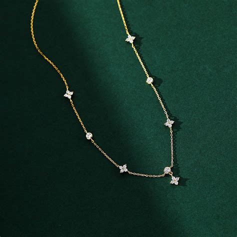 Sterling Silver Four Leaf Clover Chain Helloice Jewelry