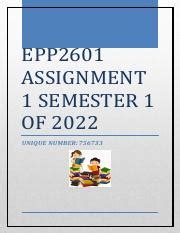 EPP ASSIGNMENT SEMESTER Pdf EPP ASSIGNMENT SEMESTER OF UNIQUE NUMBER