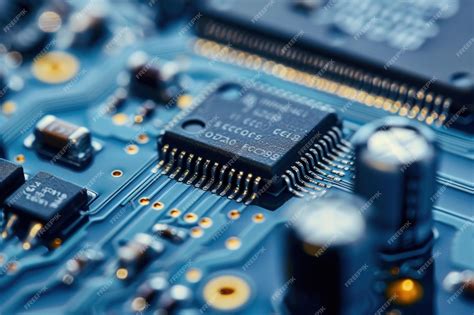 Premium Photo Blue Circuits Board Electronic Circuits Background