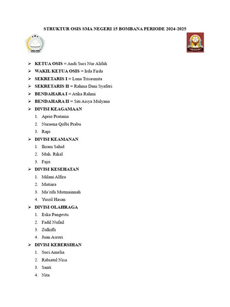Struktur Osis Pdf Perjalanan