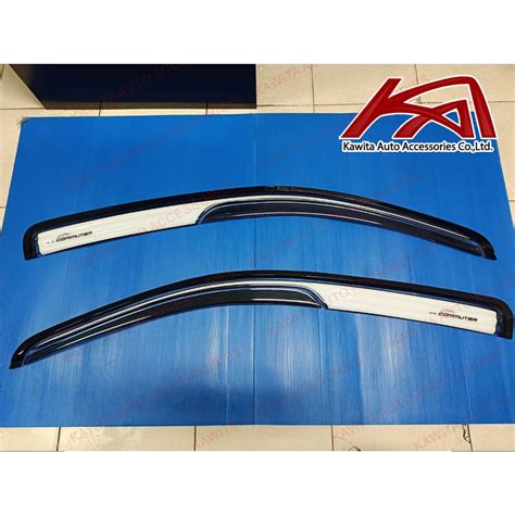 กันสาดประตู สีบรอนซ์ ทรงtrd Toyota Hiace Commuter รถตู้ 2019 2023