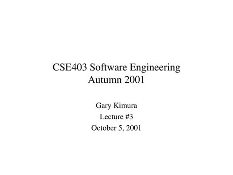 Cse403 Software Engineering Autumn Ppt Download