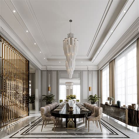 Luxury Majlis And Dining Qatar On Behance Luxury Dining Room Mansions