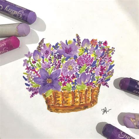 Purple Oil Pastel Purple Crayon Art Art By Oil Pastels Oil Pastel Ideas