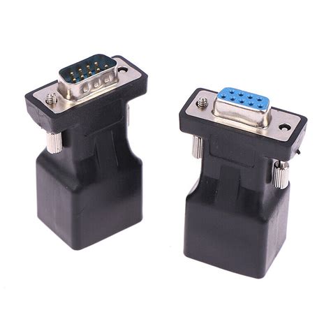 Db9 Rs232 Male Female To Rj45 Adapter Com Port To Lan Ethernet Port Converter Zj Ebay