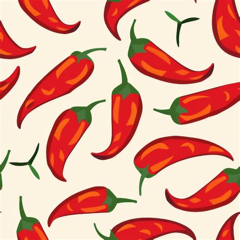 Premium Photo Red Peppers Pattern On White Background