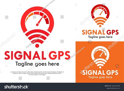 Signal Gps Logo Template Illustration Suitable Stock Vector Royalty