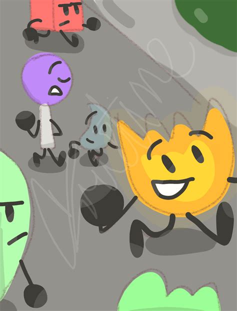 Bfdi On A Walk By Husk90000 On Deviantart