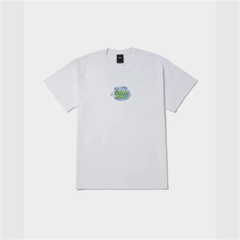 Huf X Crailtap Fish Bowl T Shirt White Fast Times Skateboa