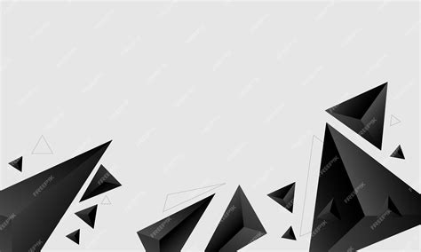 Premium Vector Triangle 3d Abstract Monochrome Background