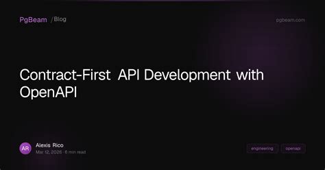 Contract First Api Development With Openapi Pgbeam