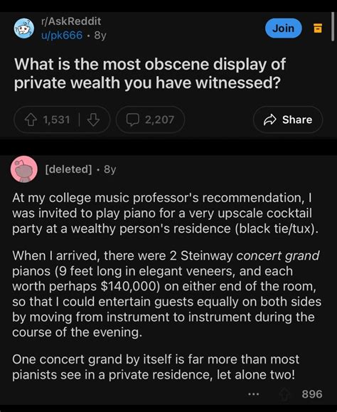 What Is The Most Obscene Display Of Private Wealth You Have Witnessed