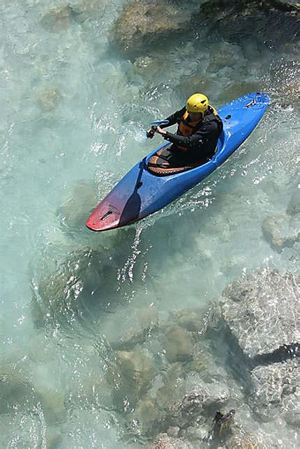 Canoë Kayak Sur La Rivière Soca Bovec Primorska Slovénie