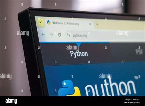 New York USA March Python Official Programming Language Website Homepage Displayed