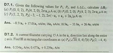 Solved D Given The Following Values For P P And Al Chegg