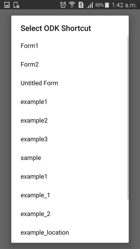 Creating Shortcuts To Collect Forms Odk Docs