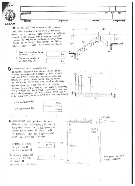 Examen De Estructuras Exámenes De Arquitectura Docsity