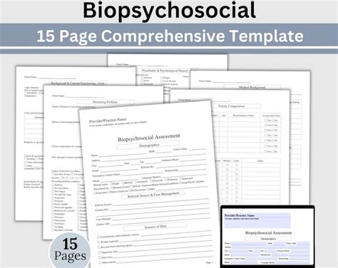 Physio Assessment Template Digital Template Download For