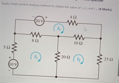 solved apply mesh current analysis method to obtain the