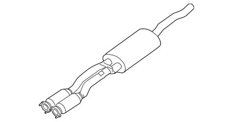 2005 2009 Audi A8 Quattro Muffler And Pipe 4e4 253 301 Audi Oem Parts Guy