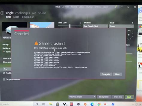 Assetto Corsa Keeps Crashing With Csp Any Ideas R Assettocorsa