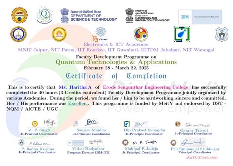 Quantumtech Quantumeducation Fdp Facultytraining Haritha A