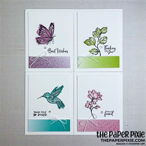 Cards With A Touch Of Ink The Paper Pixie Stampin Up