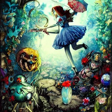 Alice In Wonderland Tripping On Lsd Intricate Detail Stable