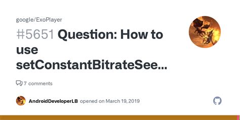 Question How To Use Setconstantbitrateseekingenabled On V295