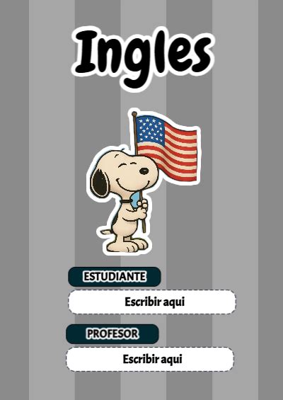 Portada De Ingles Editable Para Imprimir Gratis Portadas Para Cuadernos