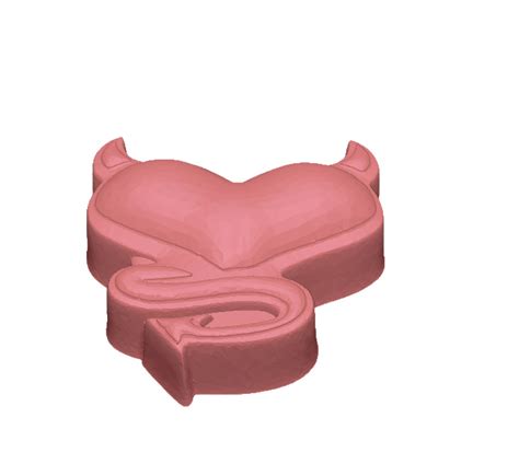3d File Devil Heart Stl File For 3d Printing Laser Cnc Router 3d Printable Model Stl Model