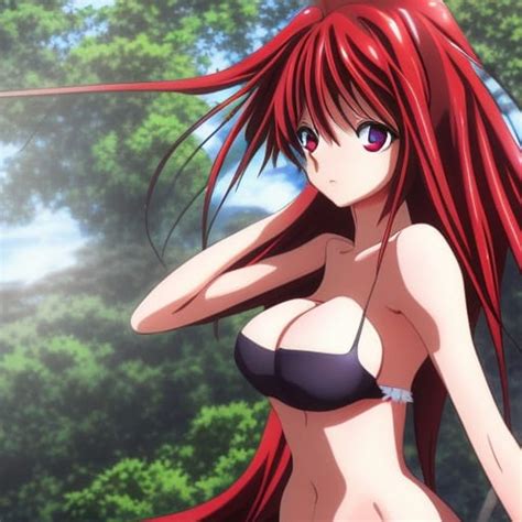 Rias Gremory Highschool Dxd Big Breast Bikini Anime Ai Generated