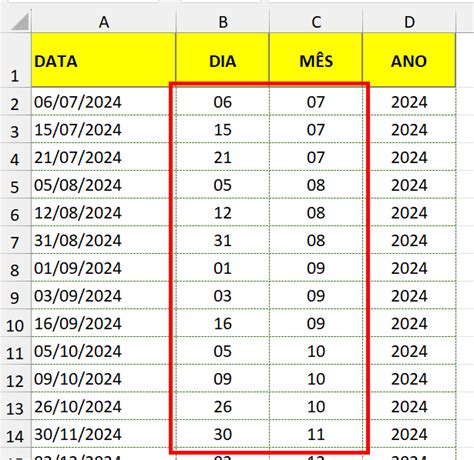 Como Usar As Funções Dia MÊs E Ano No Excel
