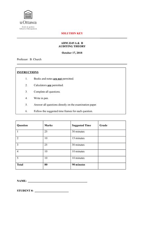 Midterm Fall 2018 Questions And Answers Solution Key Adm 3349 A And B