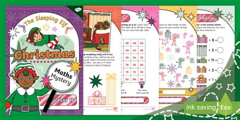 The Sleeping Elf Christmas Maths Mystery Year 1