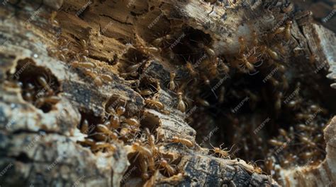 Premium Photo A Fascinating Look At A Colony Of Termite Larvae