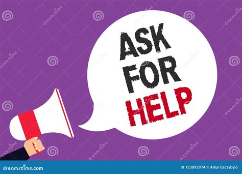 Handwriting Text Writing Ask For Help Concept Meaning Request To