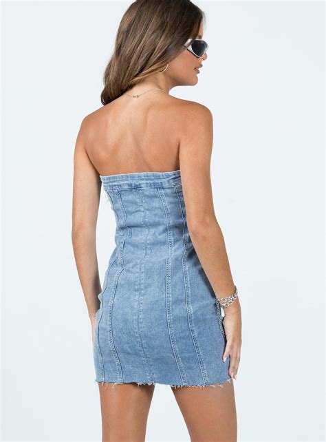 Houser Mini Dress Denim Princess Polly Usa