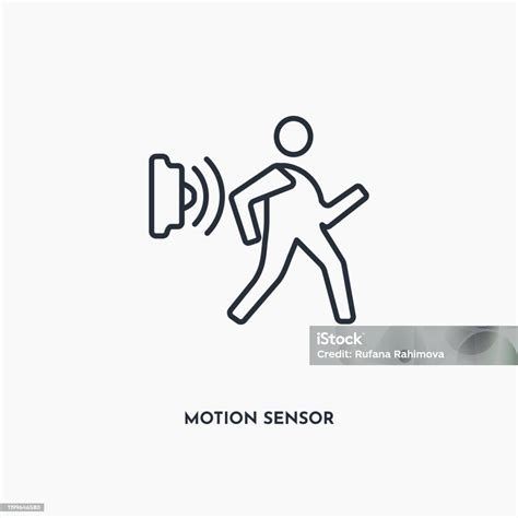 Motion Sensor Outline Icon Simple Linear Element Illustration Isolated Line Motion Sensor Icon